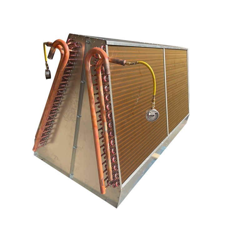 High Quality V Type Air Cooled Copper Tube Refrigeration Condenser Oil ...